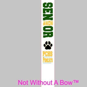 Paw Senior Sash - Senior Night Sash - Customize Colors - Etsy