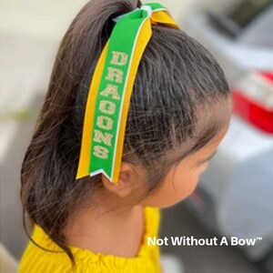 Streamer Bow | Custom Personalized Name | Team Hair Streamer Cheer ...