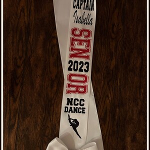 Ballet Dance Senior Sash - Senior Night Sash - Dance Senior Sash 2026 ...