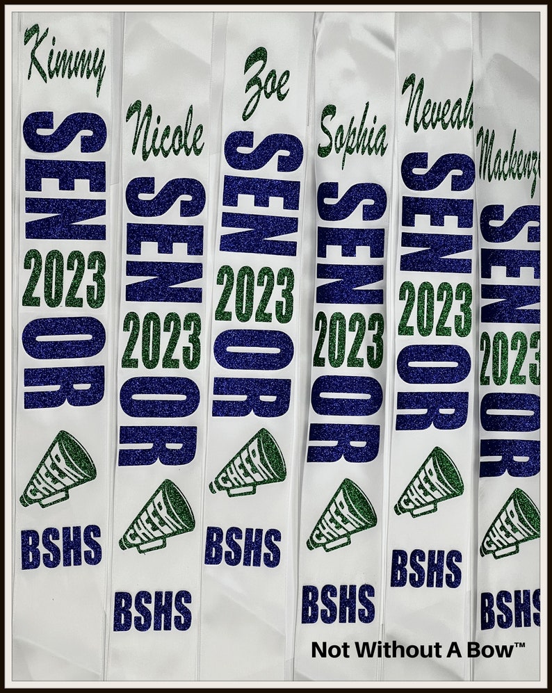 Megaphone Cheer Senior Sash Senior Cheer Sash Senior Night - Etsy