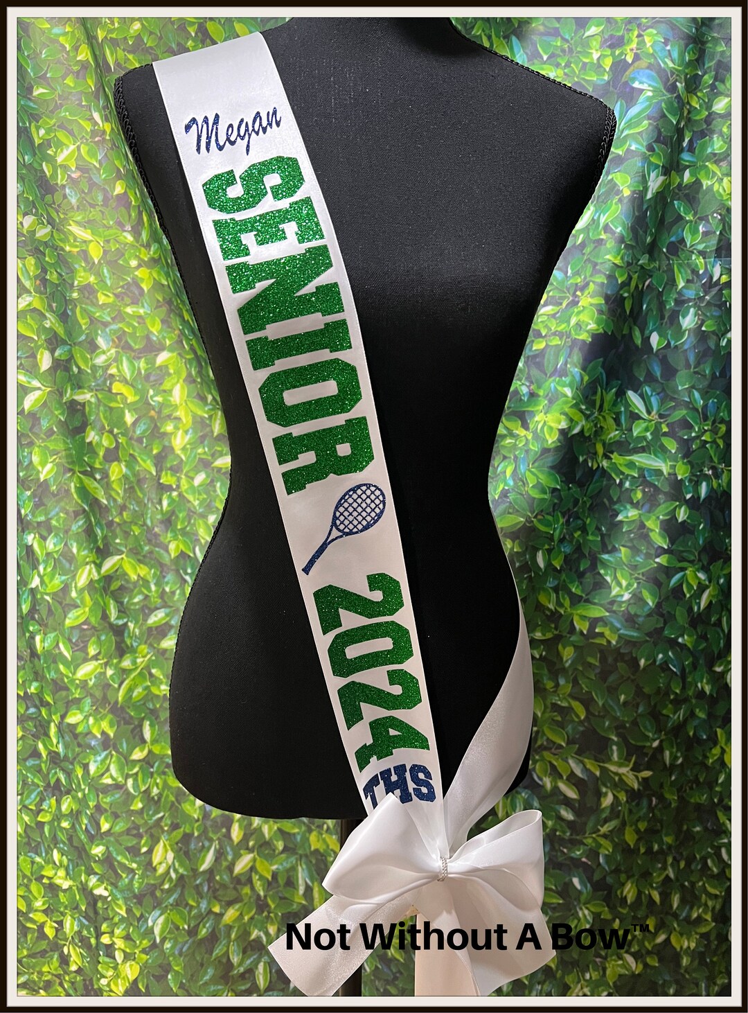 Tennis Senior Sash - Senior Night Sash - Tennis Sash - Customize ...