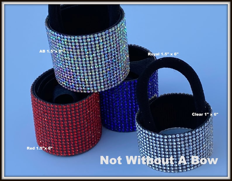 Rhinestone Hair Cuff, Cheer Cuff, , Rhinestone Ponytail Cuff, Bling ...