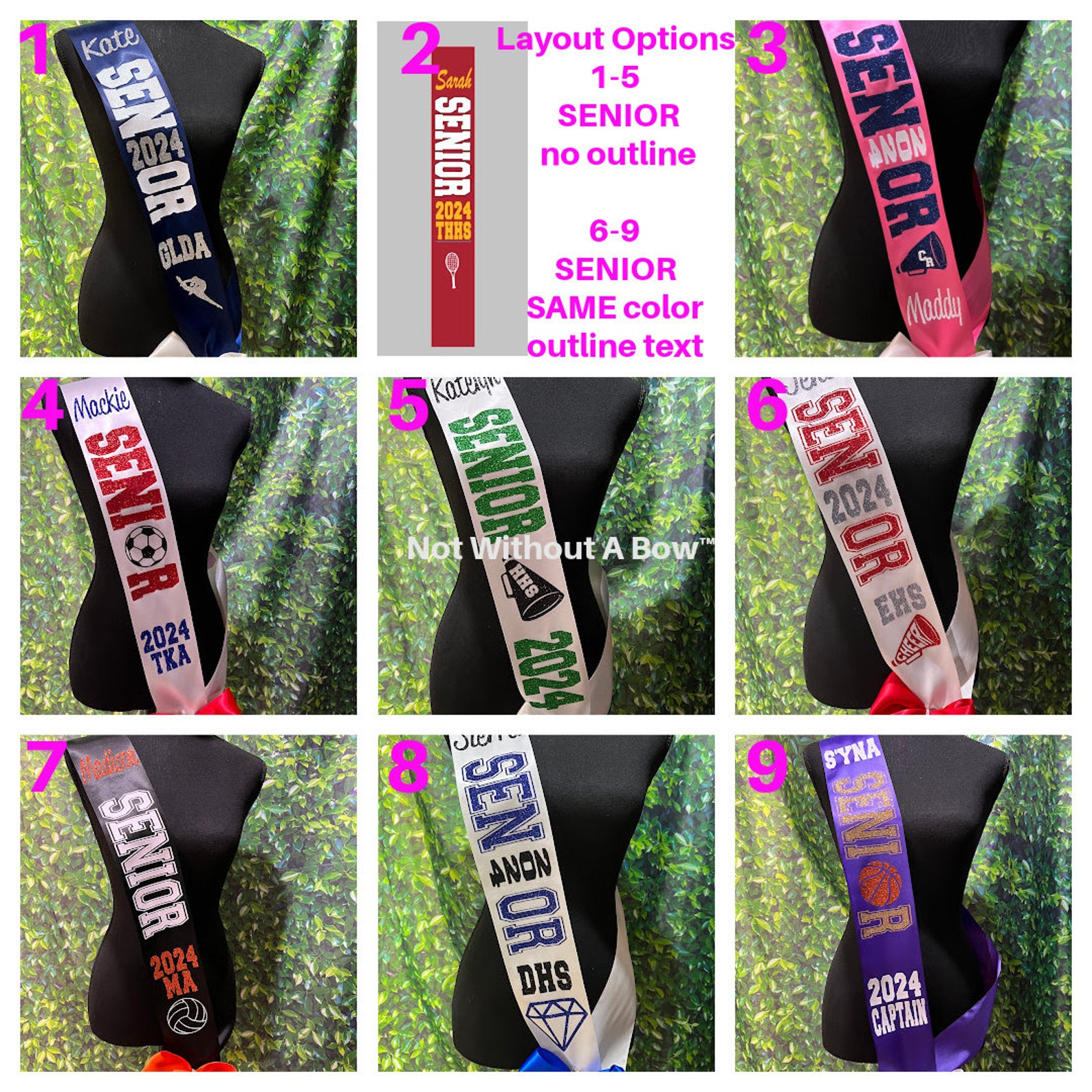 Color Guard Senior Sash Senior Sash Band Flags Majorette Senior Sash ...
