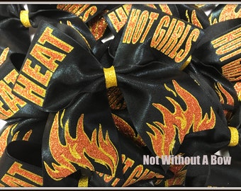 Flames Cheer Bow | Etsy