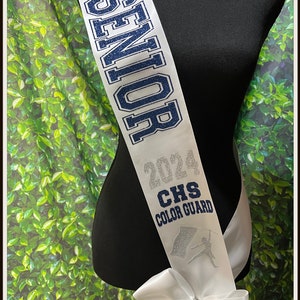 Color Guard Flag Senior Sash - Senior Sash 2026 - Wide Sash - Customize ...