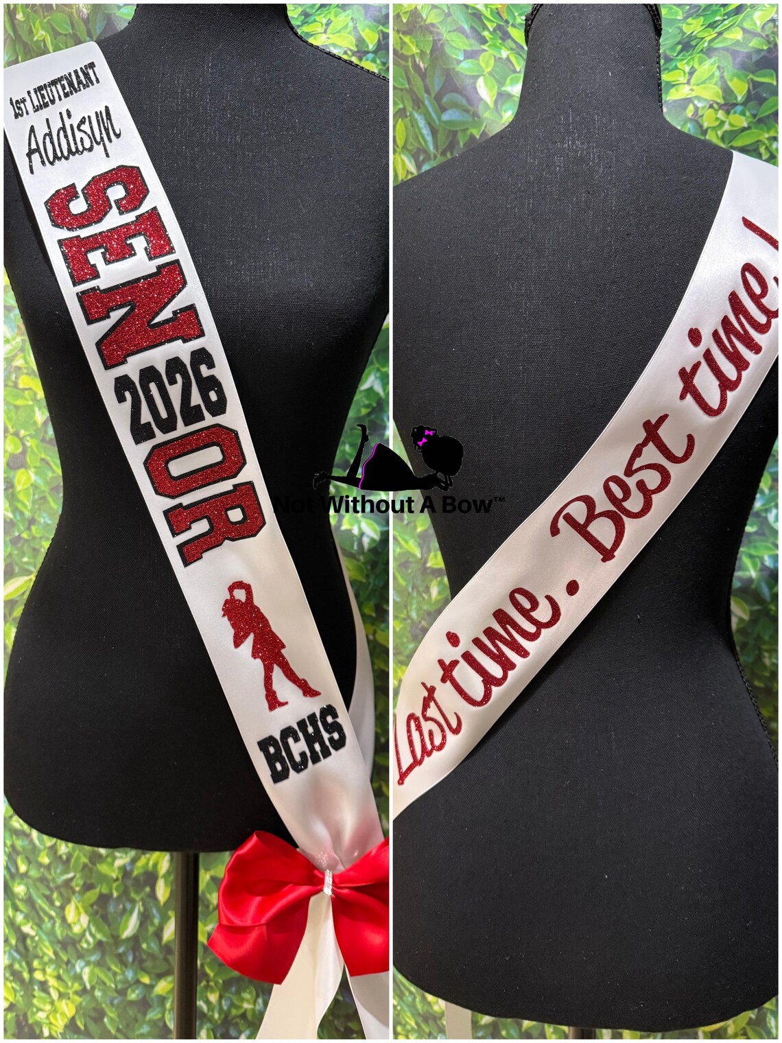 Drill Team Sash Dual Color - Custom Senior Sash - Customize Colors ...