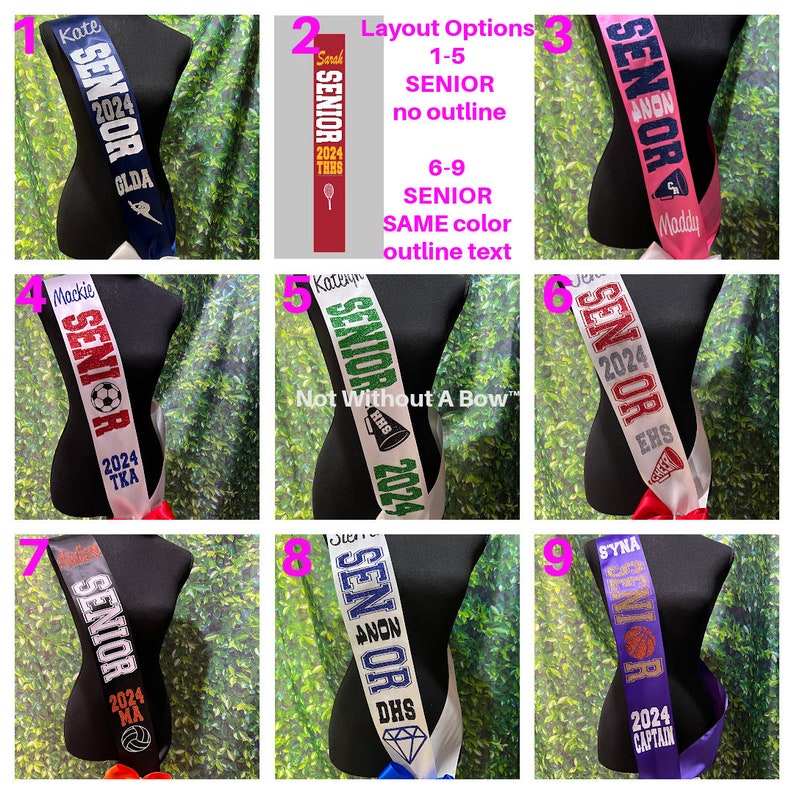 Basketball Senior Sash - Senior Night Sash - Custom Senior Sash - Wide ...