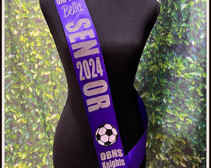 Soccer Senior Sash Senior Sash Senior Night Sash Soccer Sash Customize ...