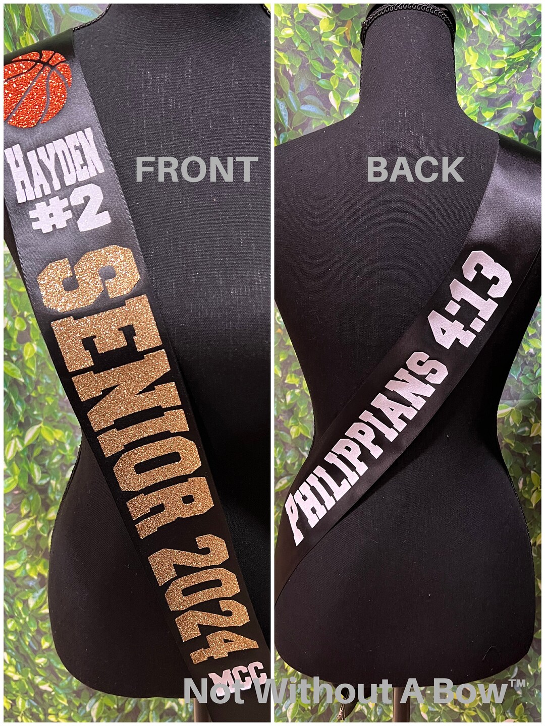 Senior Basketball Sash - Senior Sash - Senior Night Sash - Basketball ...