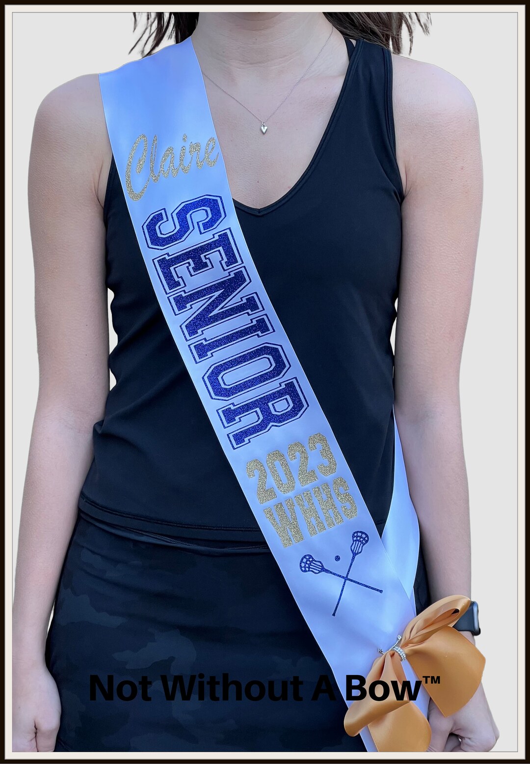 Lacrosse Senior Sash - Senior Night Sash - Sash - Wide Sash - Customize ...