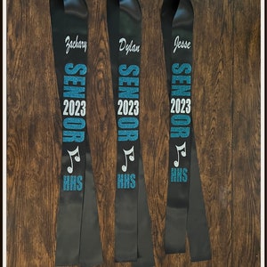 Music Senior Sash - Band Senior Sash - Chorus Senior Sash - Customize ...
