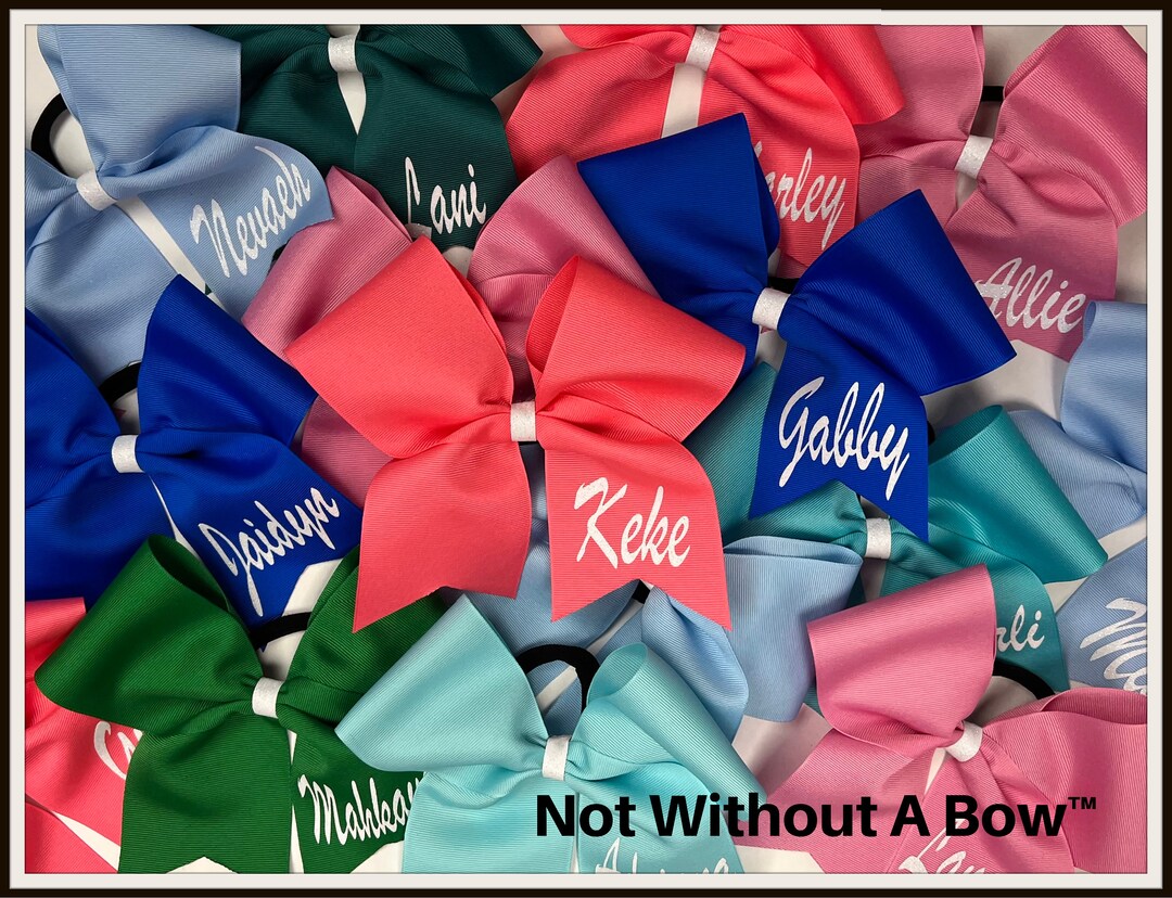Name Cheer Bow - Personalized Cheer Bow - Custom Name Cheer Bow | Not ...