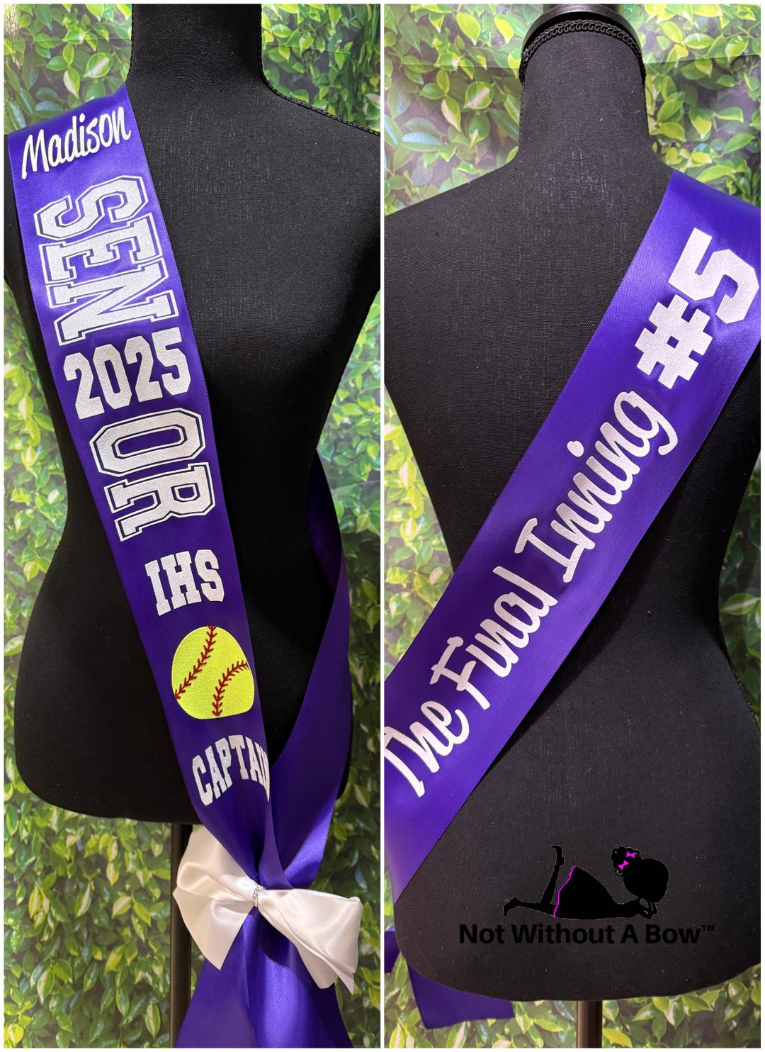 Senior Sash - Senior Night Sash - Custom Senior Sash - Wide Sash ...