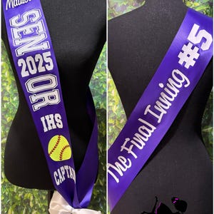 Senior Sash - Senior Night Sash - Custom Senior Sash - Wide Sash ...