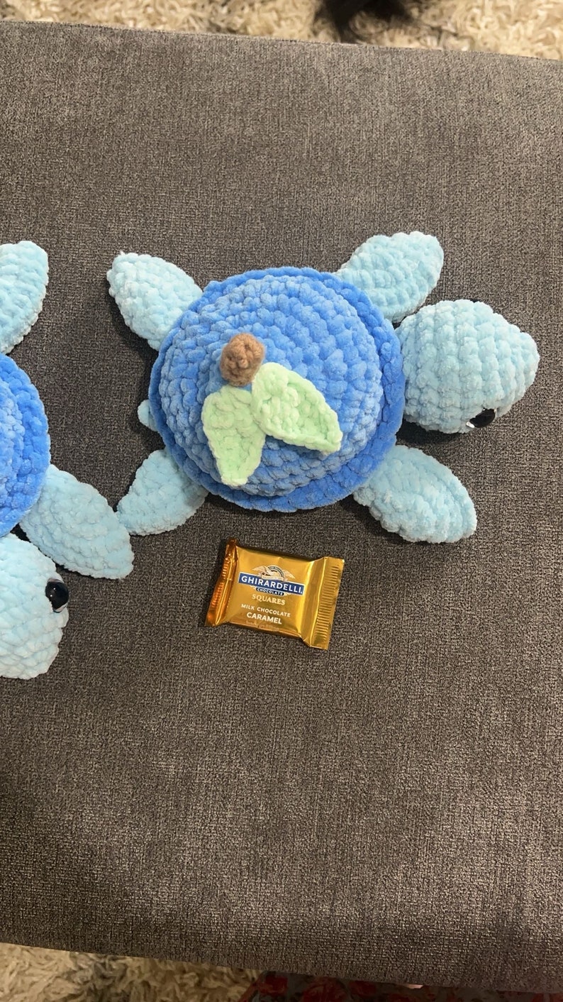 Crocheted Blueberry Sea Turtle Plushie - Etsy