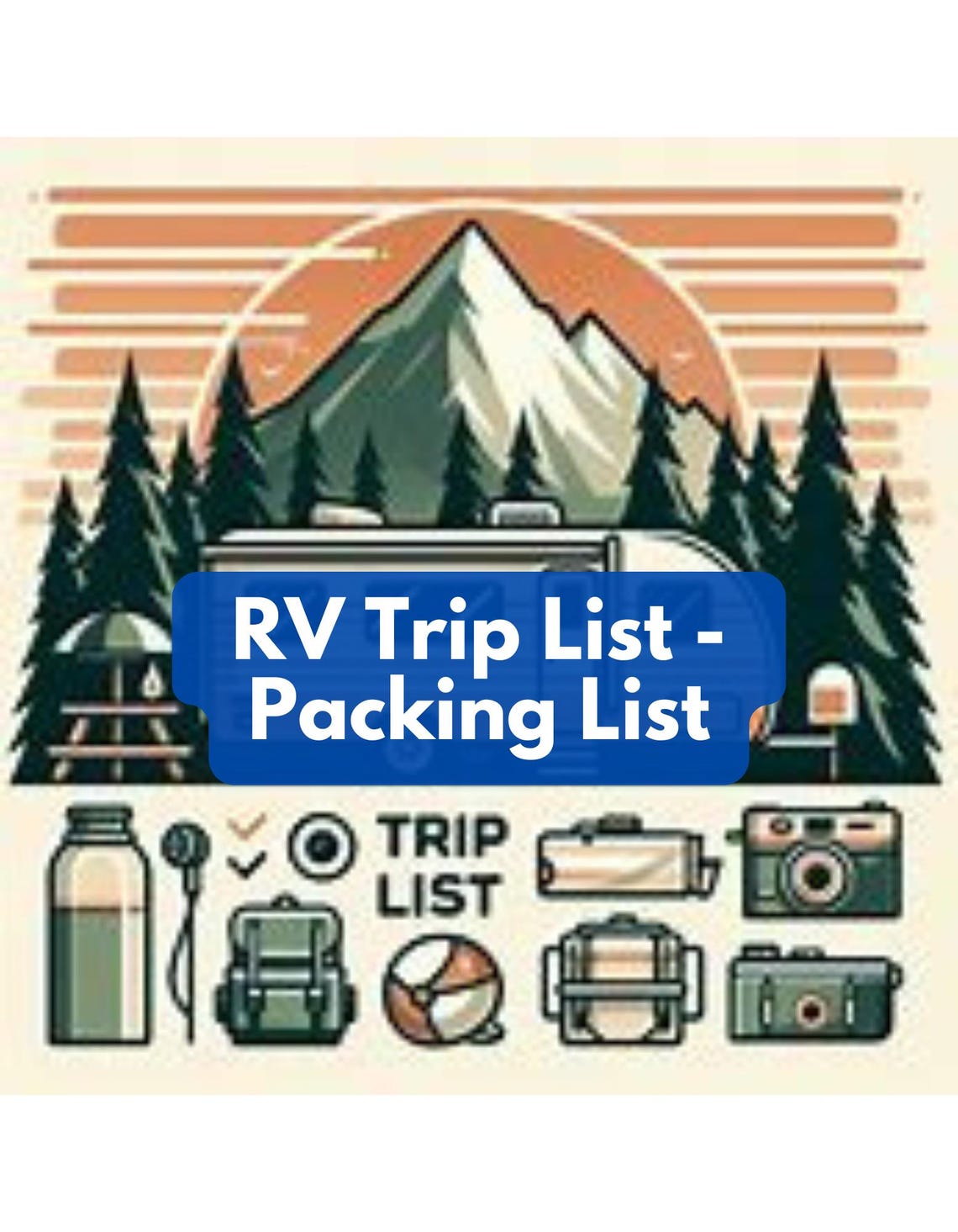 RV Trip Checklist: Complete Packing List & Guide (digital Download) - Etsy
