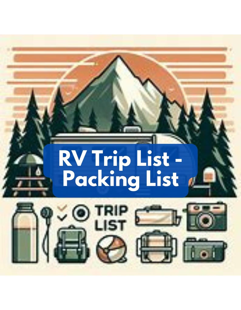 RV Trip Checklist: Complete Packing List & Guide (digital Download) - Etsy