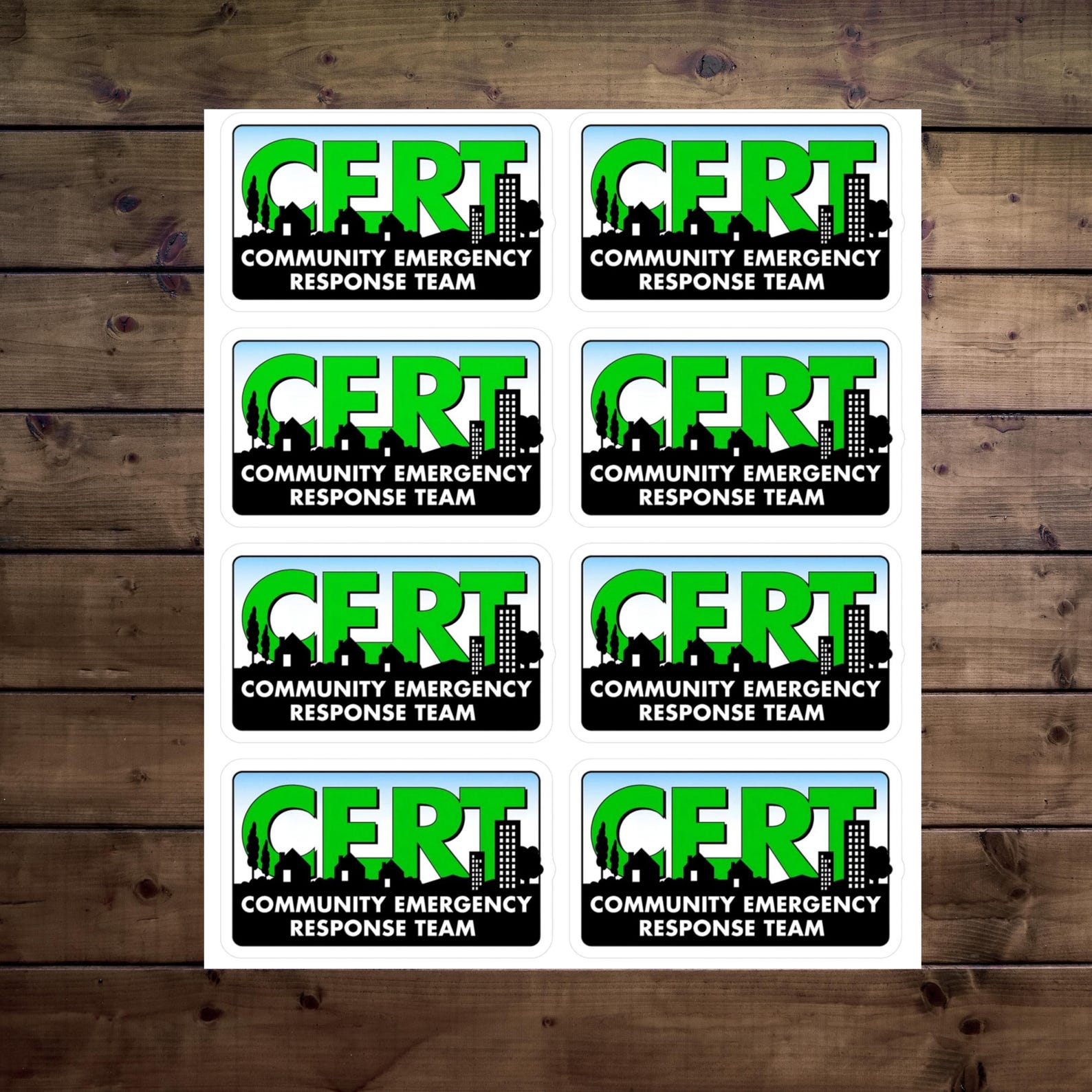 CERT Sticker Sheet: Water-resistant Vinyl Decals for First Responders ...