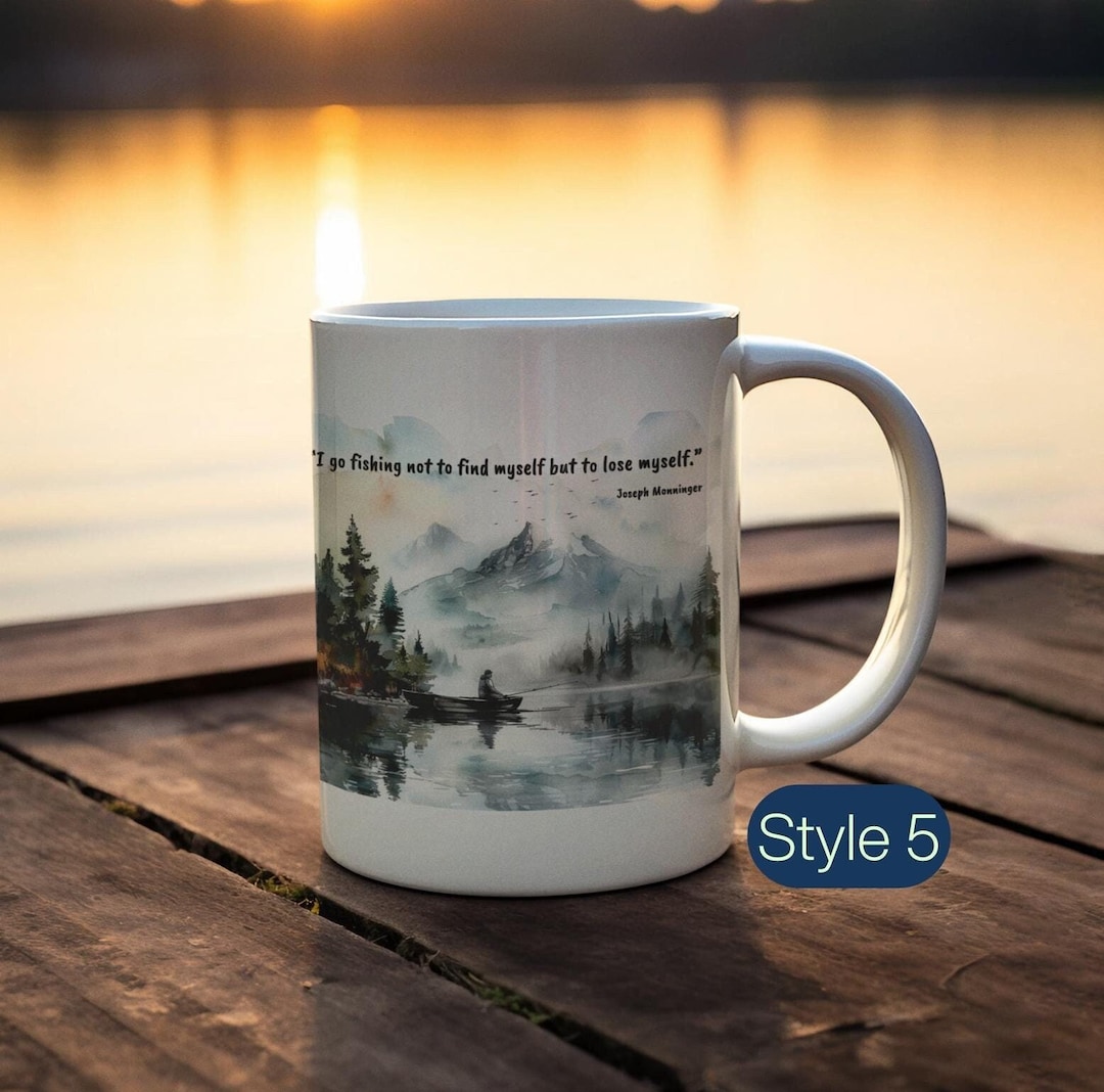 Fly Fishing Coffee Mug, Fisherman Mug, Gift, Cool Mug, Cup, Fathers Day ...
