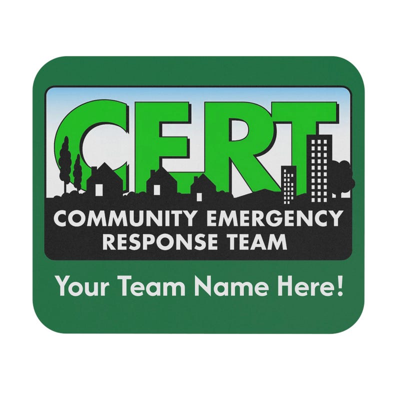 Personalized CERT Mouse Pad, CERT Logo, Emergency Response Gear, Desk ...