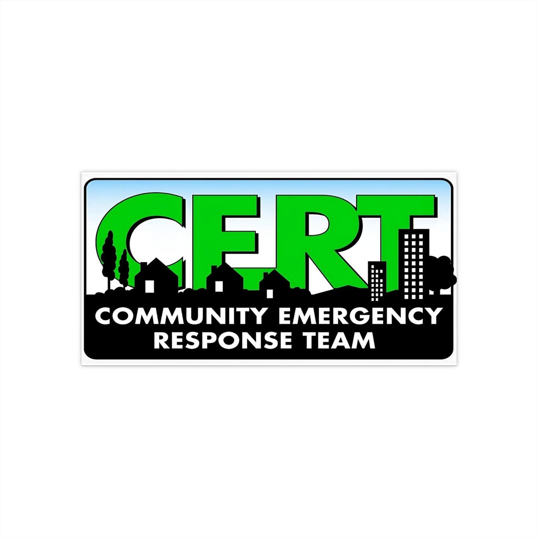 CERT Bumper Sticker, Vinyl CERT Decal, Weatherproof CERT Car Sticker ...