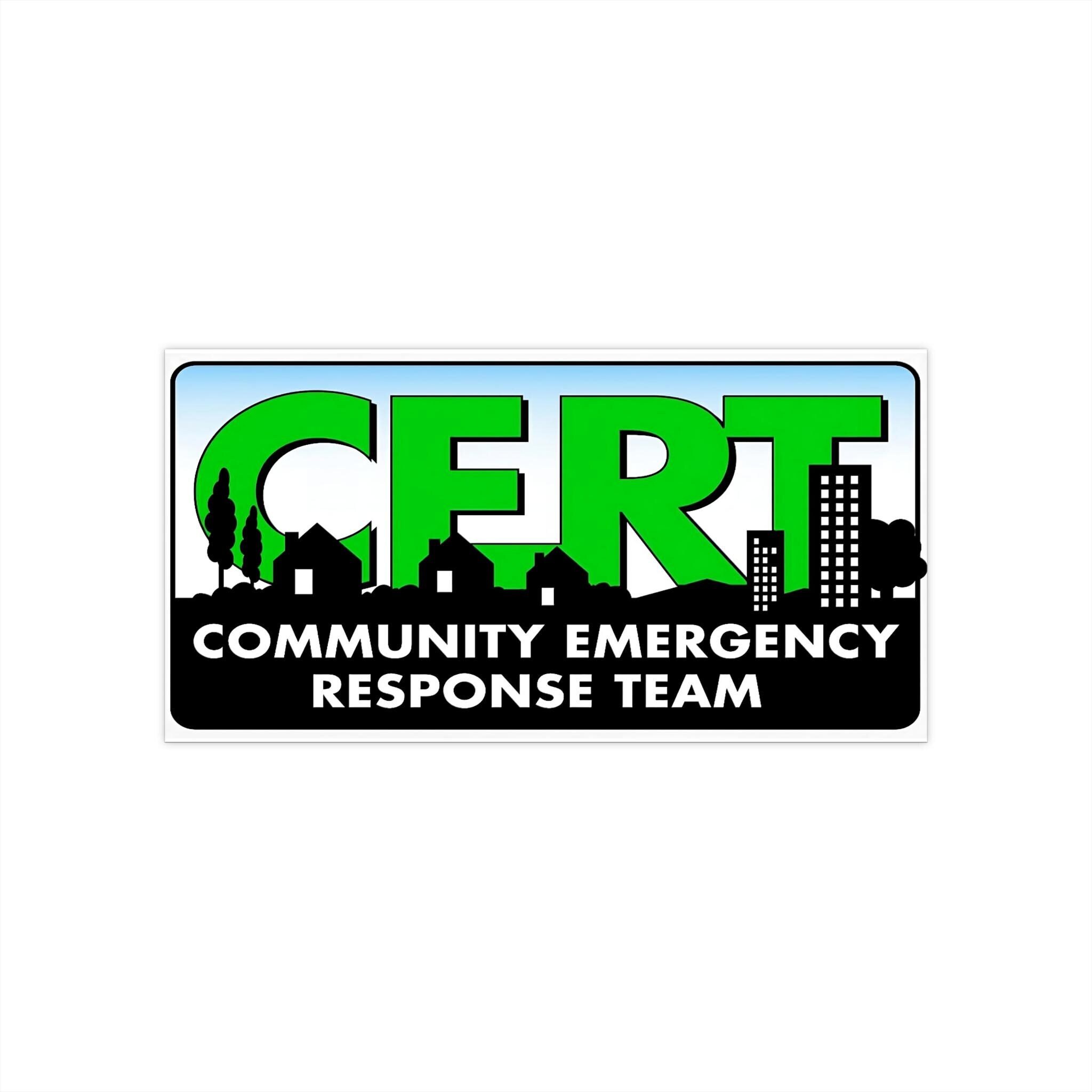 CERT Bumper Sticker, Vinyl CERT Decal, Weatherproof CERT Car Sticker, Cert Sticker, Community ...