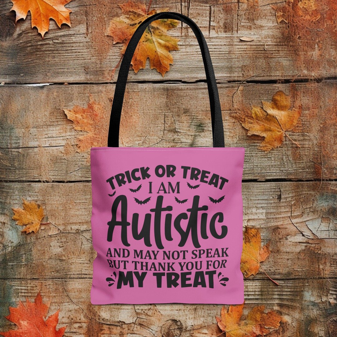 Halloween Trick or Treat Bag for Autistic Child: Reusable Tote - Etsy