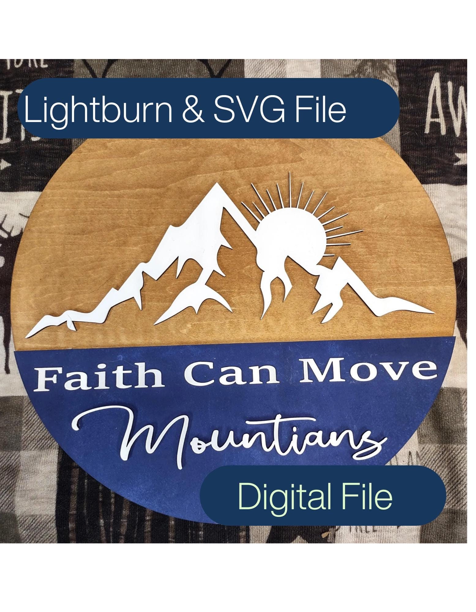 Faith Can Move Mountains SVG: Christian Scripture Art (digital Download ...