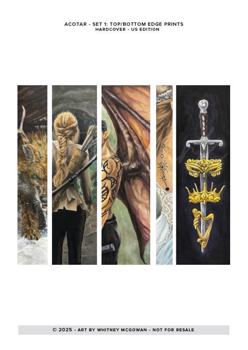 Digital Download - ACOTAR Set 2 Book Edge Prints - Full Set - Etsy