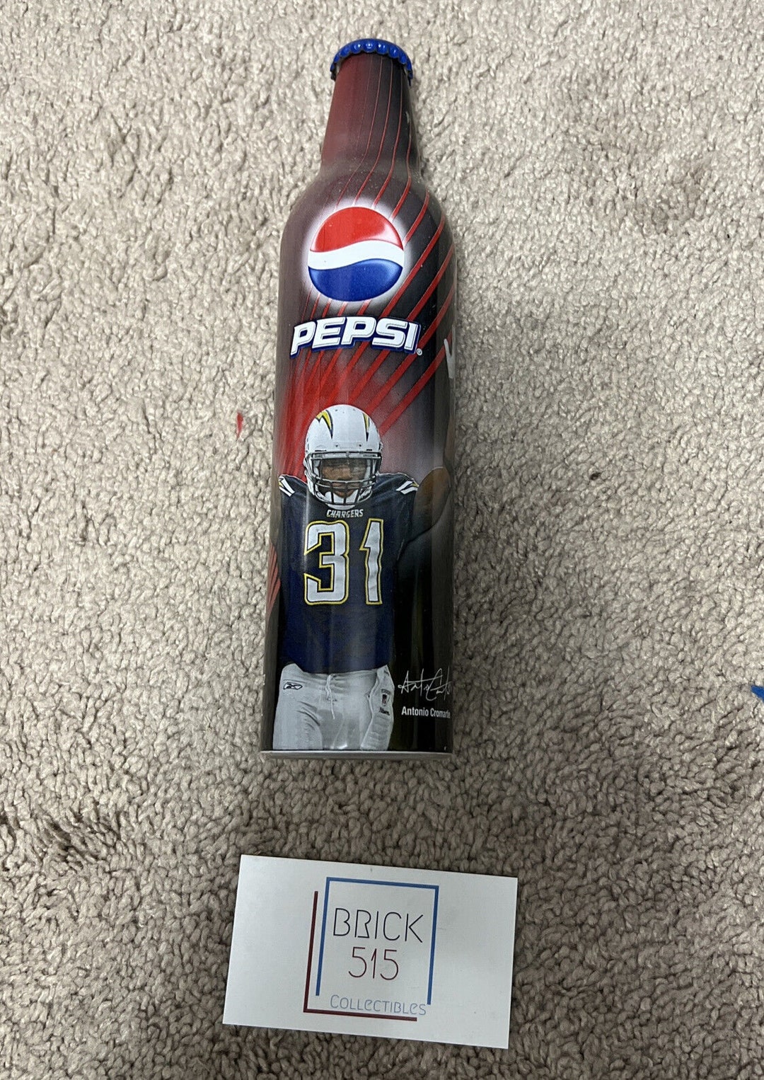 Pepsi Football Aluminum Bottle Antonio Cromaritie Chargers Limited ...
