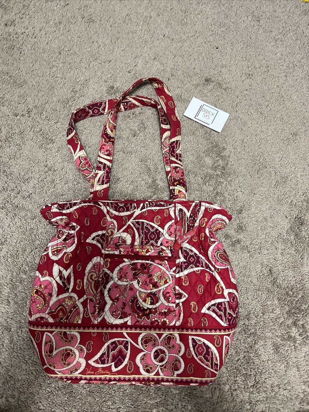 Vera Bradley Twirly Birds Pink Reversible Tote Bag Purse - Retired - Etsy