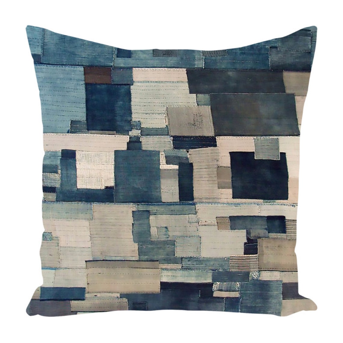 Japanese Boro 3 Printed Bohemian Pillow Japanese Indigo Boro Boho Chic ...