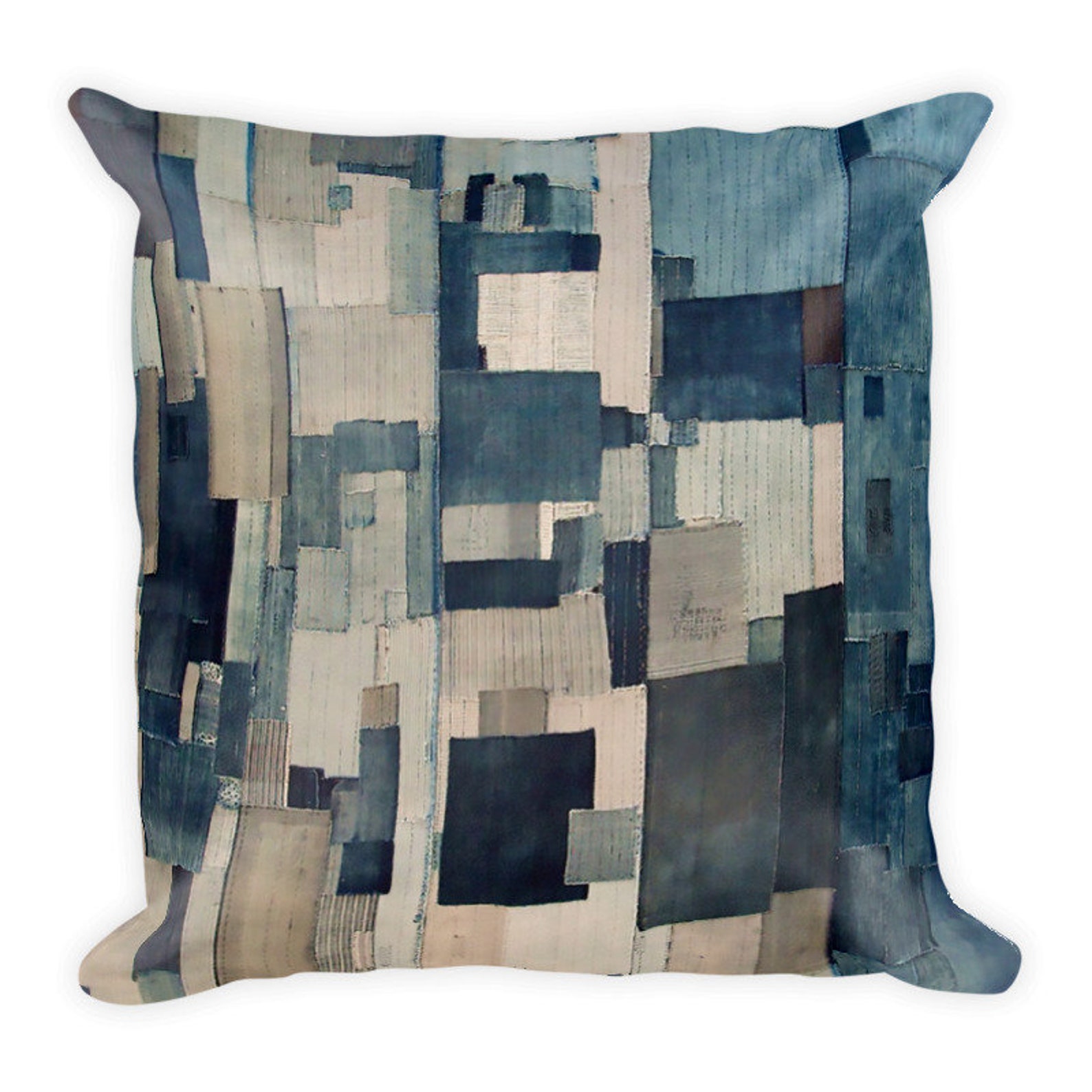 Japanese Boro 3 Printed Bohemian Pillow Japanese Indigo Boro Boho Chic ...