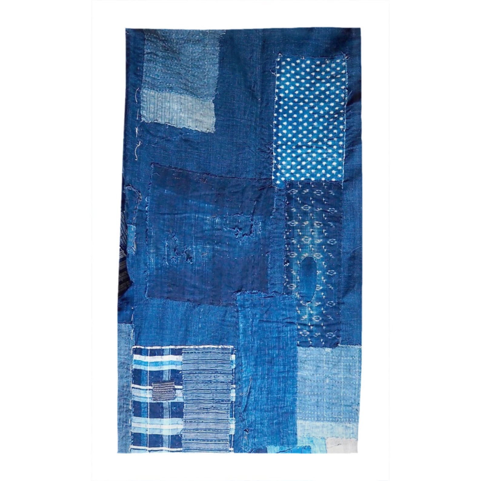 Japanese Boro Patchwork Print Kitchen Dish Towel Boho Dinner - Etsy