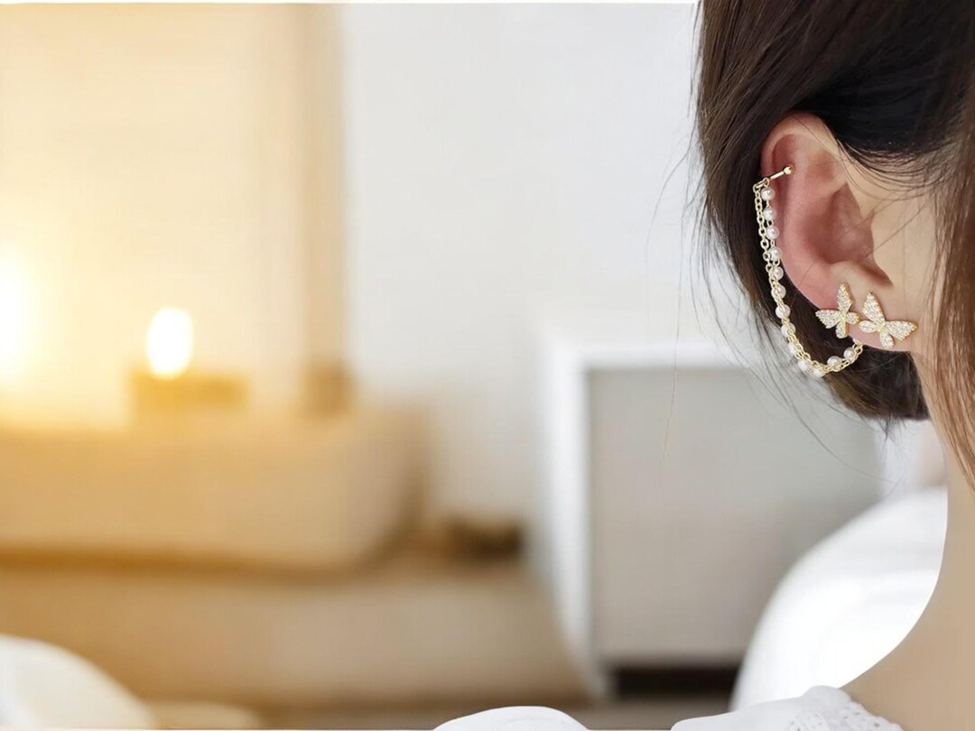 Modern Butterfly Ear Bone Clip Trendy Earrings for Unique Style - Etsy