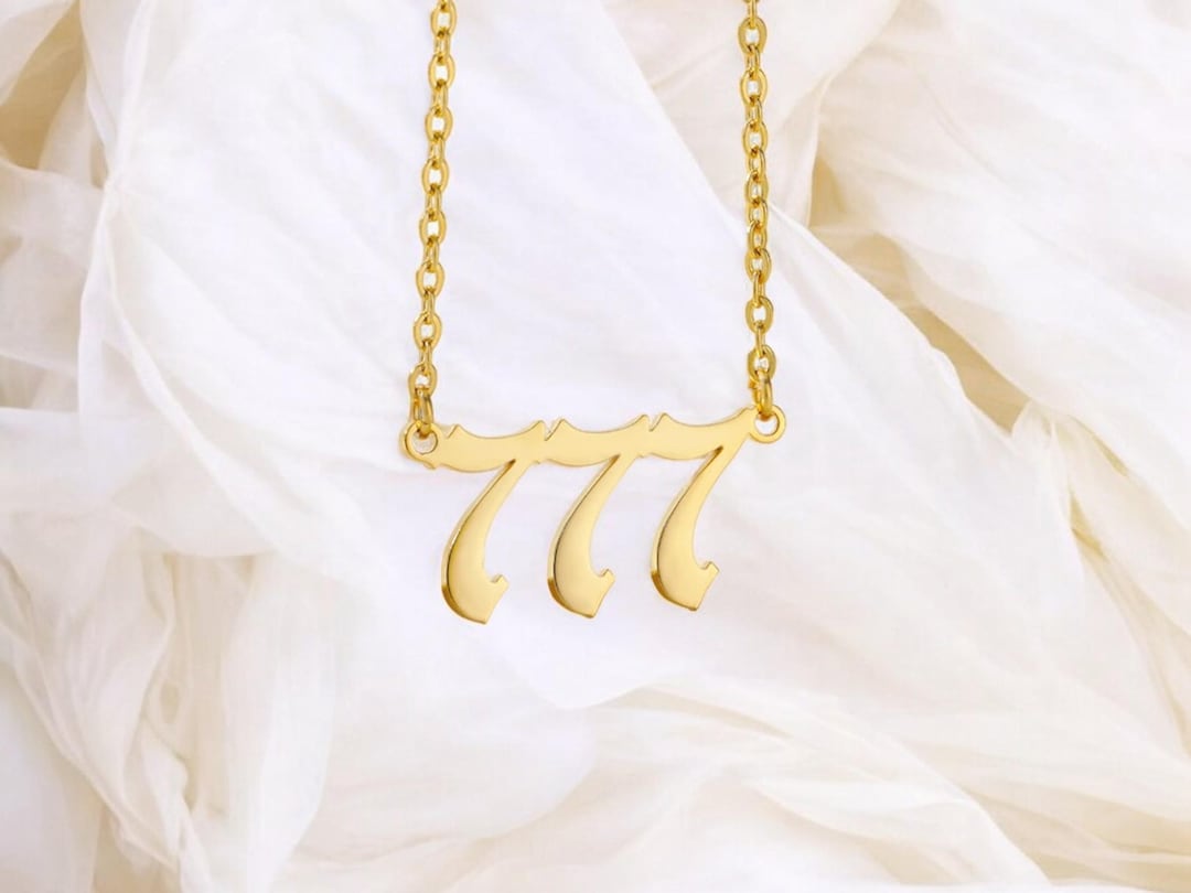 Personalized Number Necklace for Women Stainless Steel 777 111 666 555 ...
