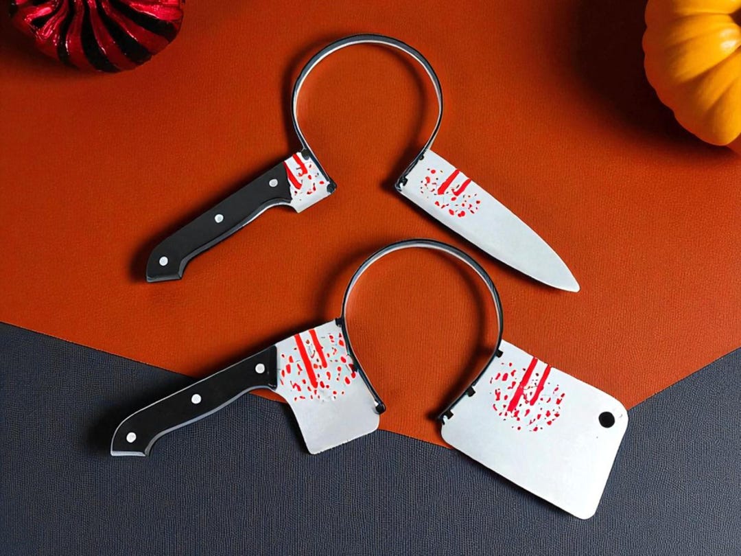 Halloween Bloody Axe Prop | Fake Saws Knife Headband | Prank Decoration ...