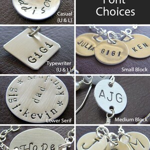 Custom Keychain - Personalized Hand Stamped Sterling Silver - Two ...