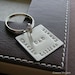 Custom Keychain - Personalized Hand Stamped Sterling Silver - 1" Square ...