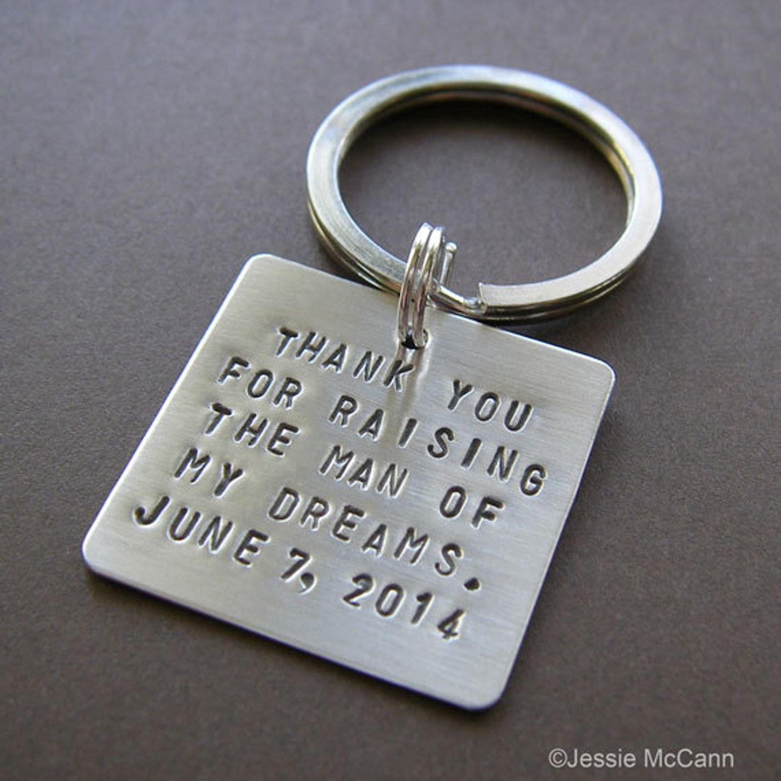 Custom Keychain Personalized Gift for Father or Mother of | Etsy