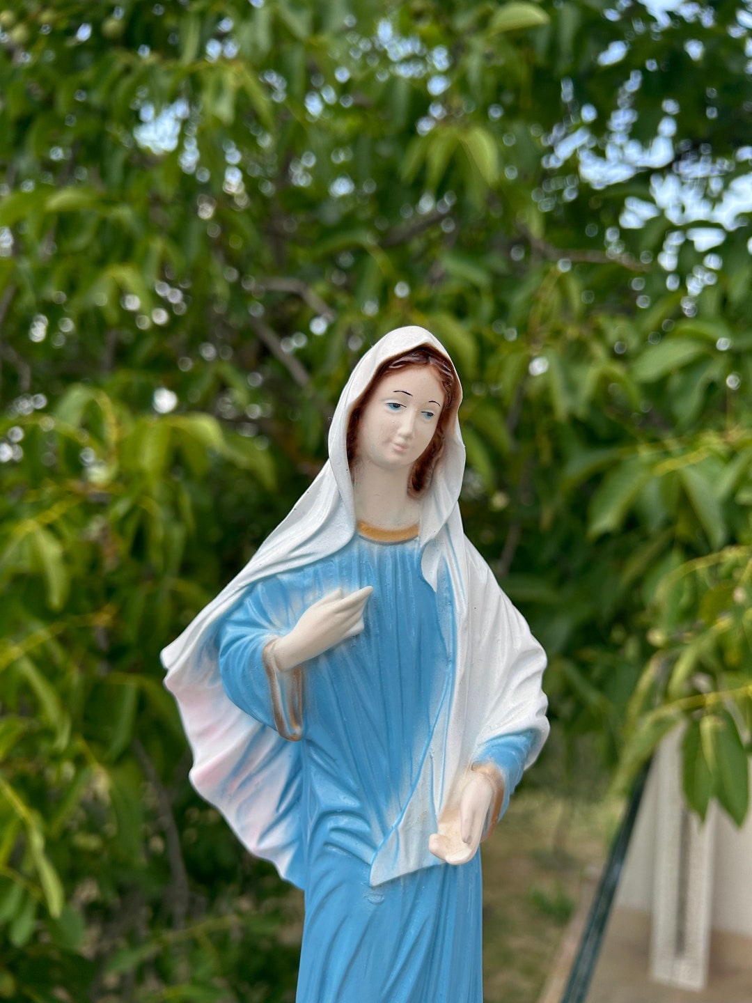 Our Lady Queen of Peace Statue | Medjugorje Stone Powder Colorful ...