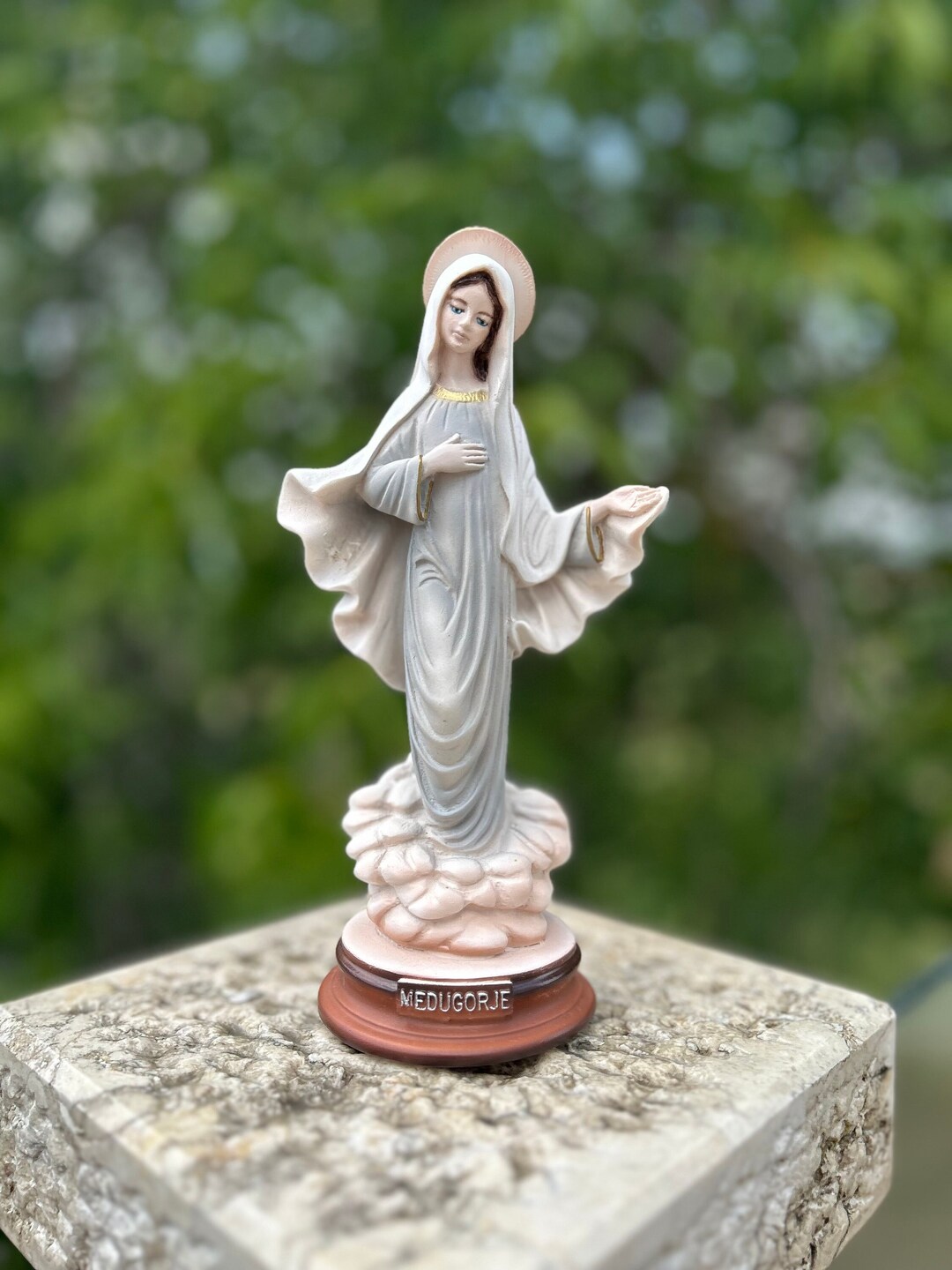 Our Lady Queen of Peace Statue | Medjugorje Stone Powder Gospa Statue ...