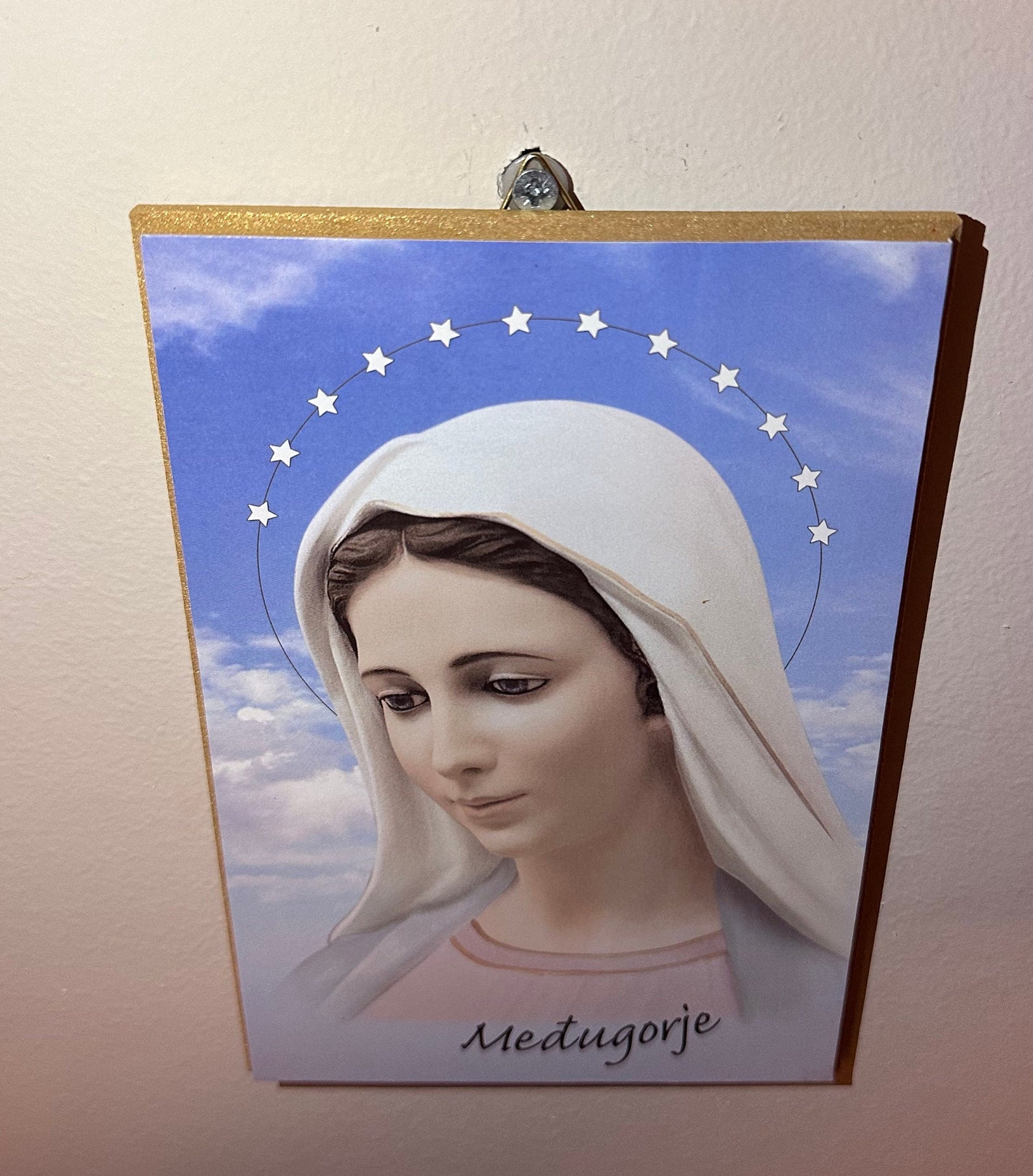 Beautiful Gospa With Crown of Stars Wall Picture | Our Lady of ...