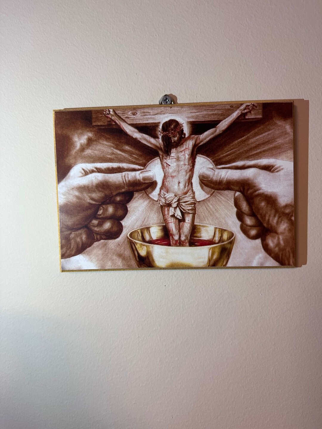 Body and Blood of Our Lord Jesus Christ Wall Picture | Eucharist | Christian Wall Hanging | Home ...