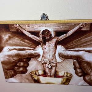 Body and Blood of Our Lord Jesus Christ Wall Picture | Eucharist | Christian Wall Hanging | Home ...