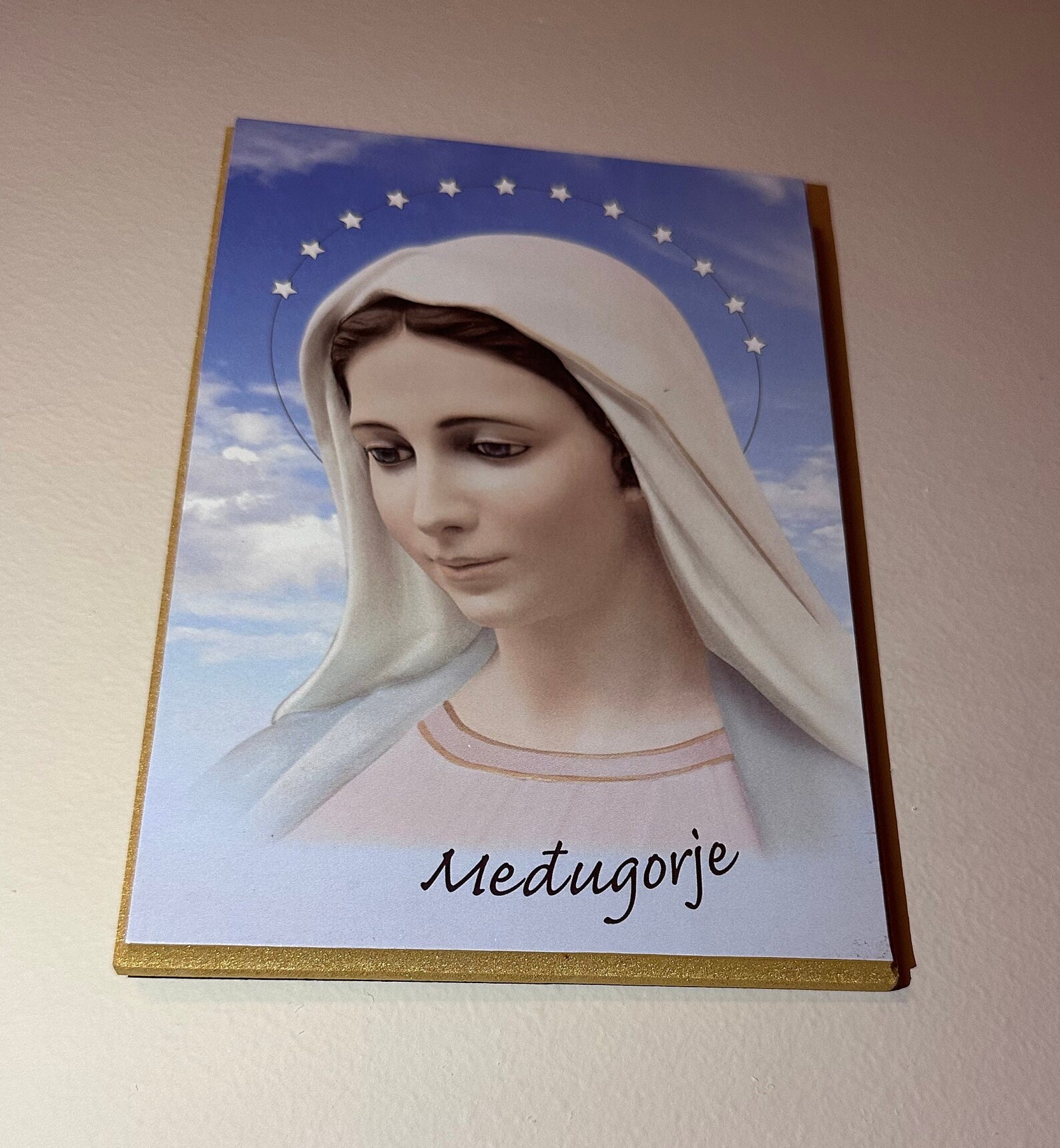 Beautiful Gospa With Crown of Stars Wall Picture | Our Lady of ...
