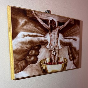 Body and Blood of Our Lord Jesus Christ Wall Picture | Eucharist | Christian Wall Hanging | Home ...
