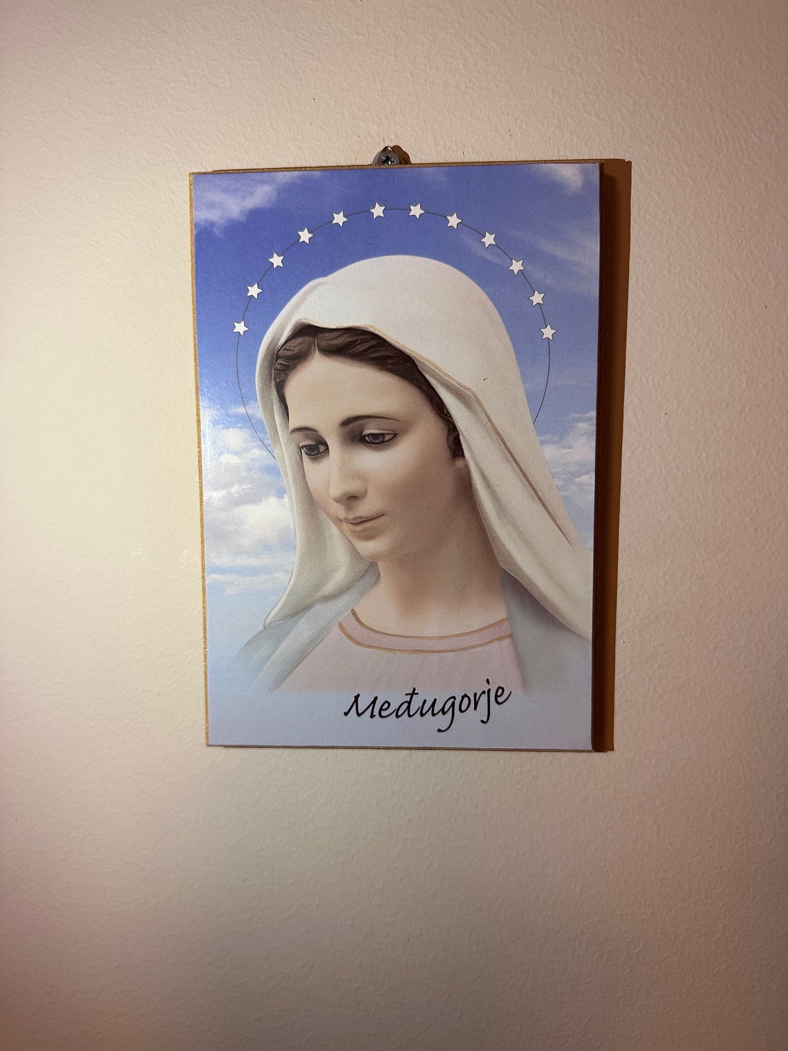 Beautiful Gospa With Crown of Stars Wall Picture | Our Lady of ...