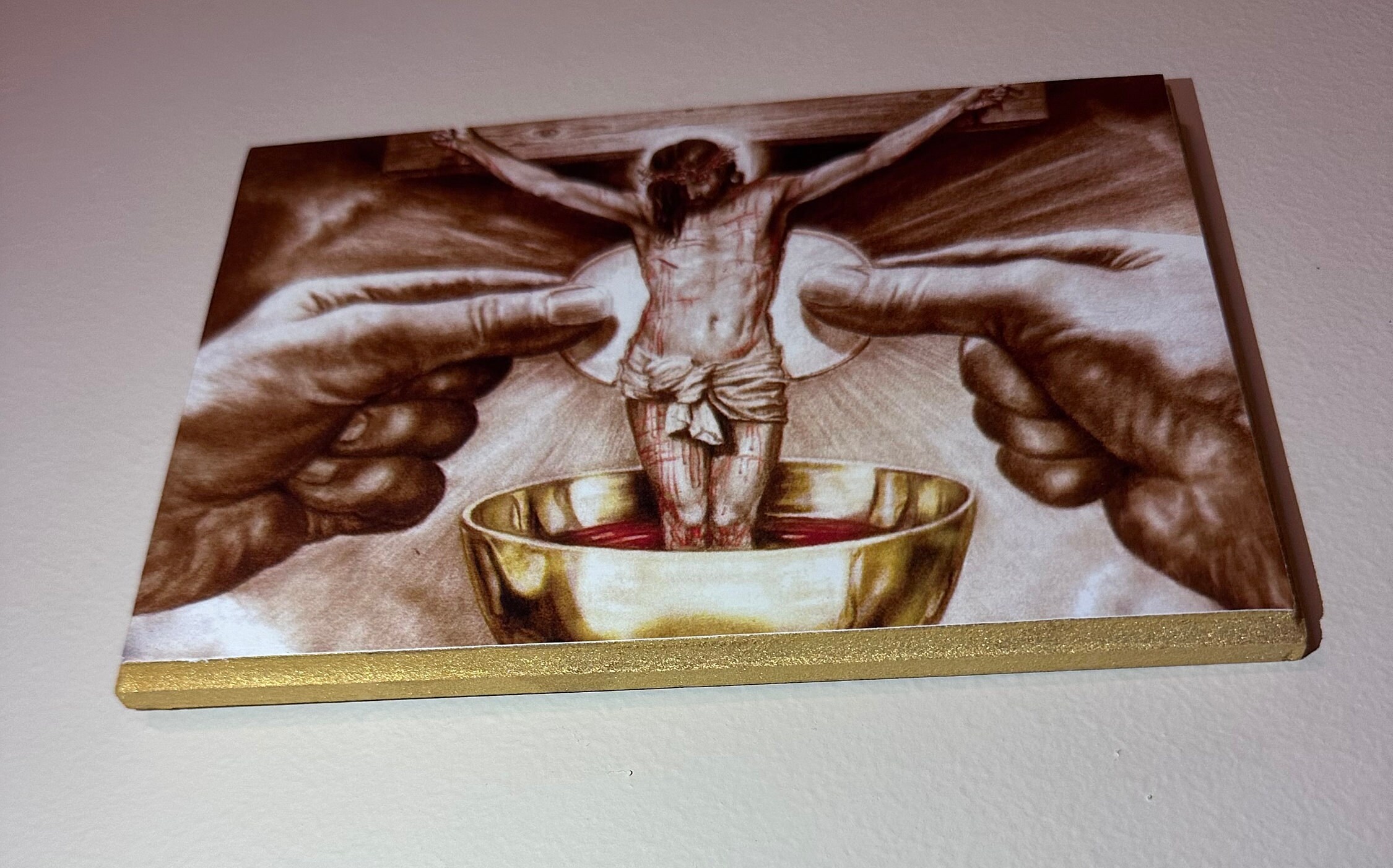 Body and Blood of Our Lord Jesus Christ Wall Picture | Eucharist | Christian Wall Hanging | Home ...