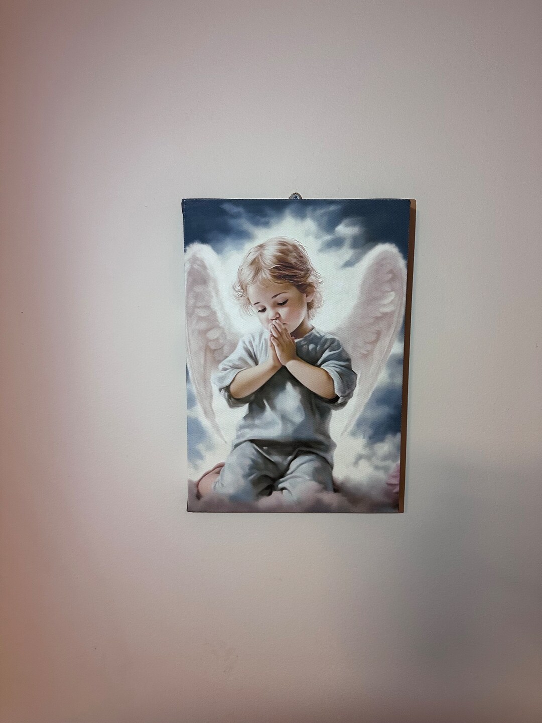 Beautiful Praying Child Angel Wall Picture | Catholic Decor | Printed ...